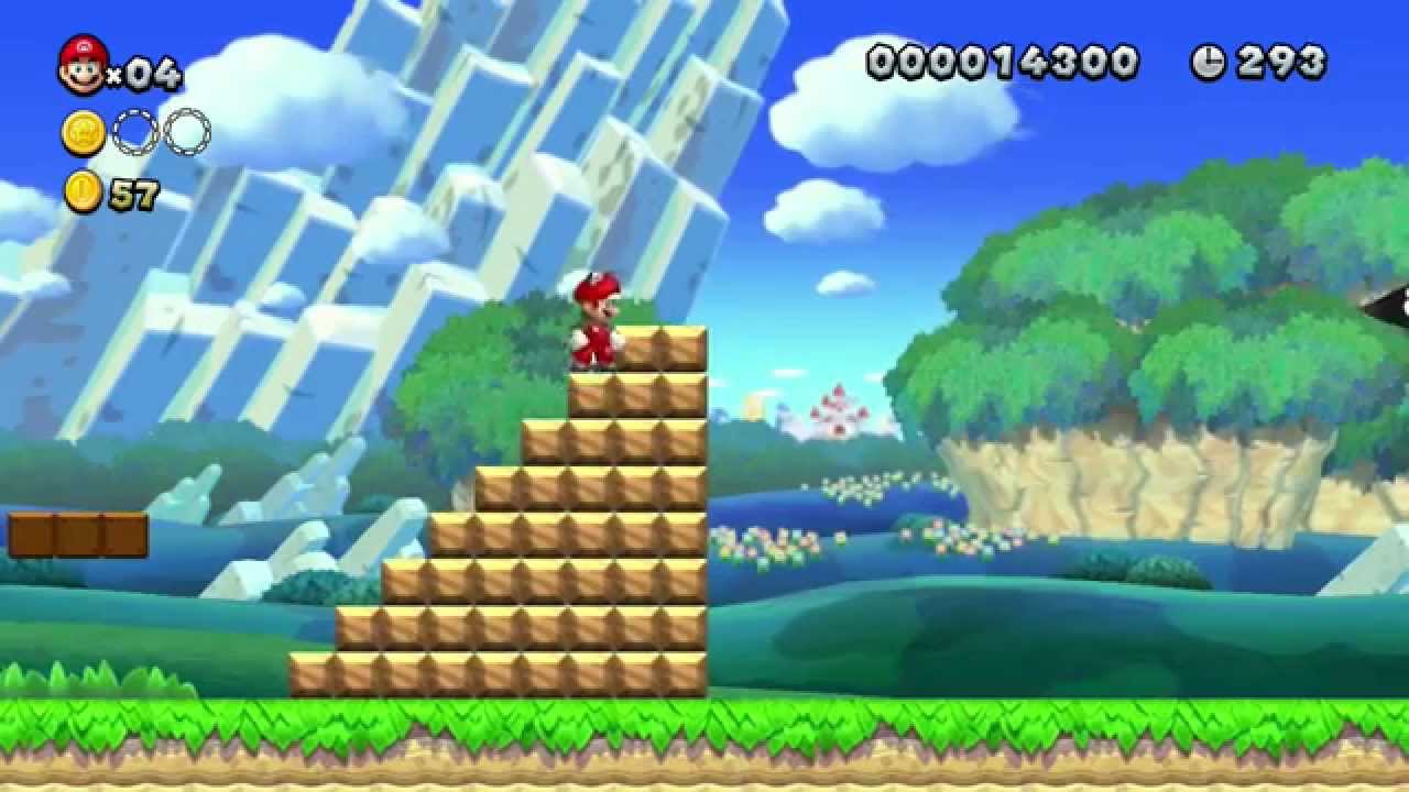 New Super Mario Bros U levels 1-1,1-2,1-tower (FiveCent Gaming) - YouTube