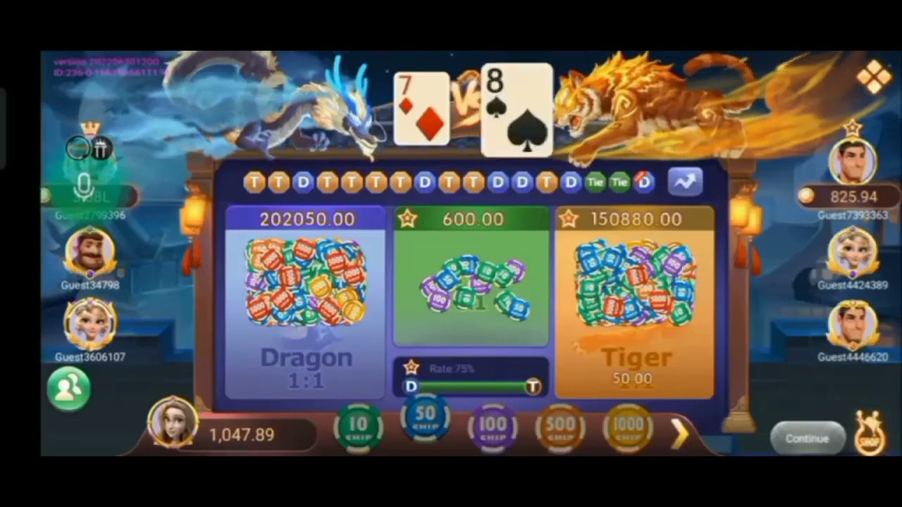 DRAGON VS TIGER NEW TRICK.★DRAGON VS TIGER GAME TRICKS★Dragon vs Tiger ...