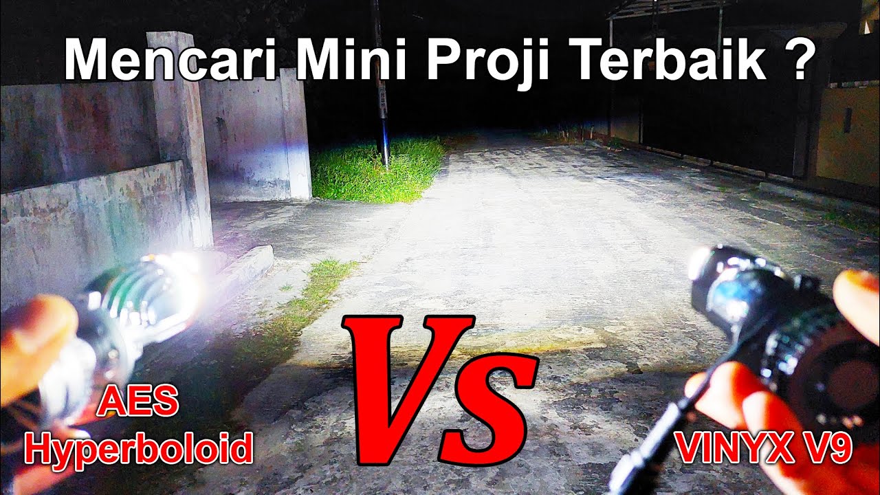 Mini Projector Vinyx V9 VS AES Hyperboloid H4 - YouTube