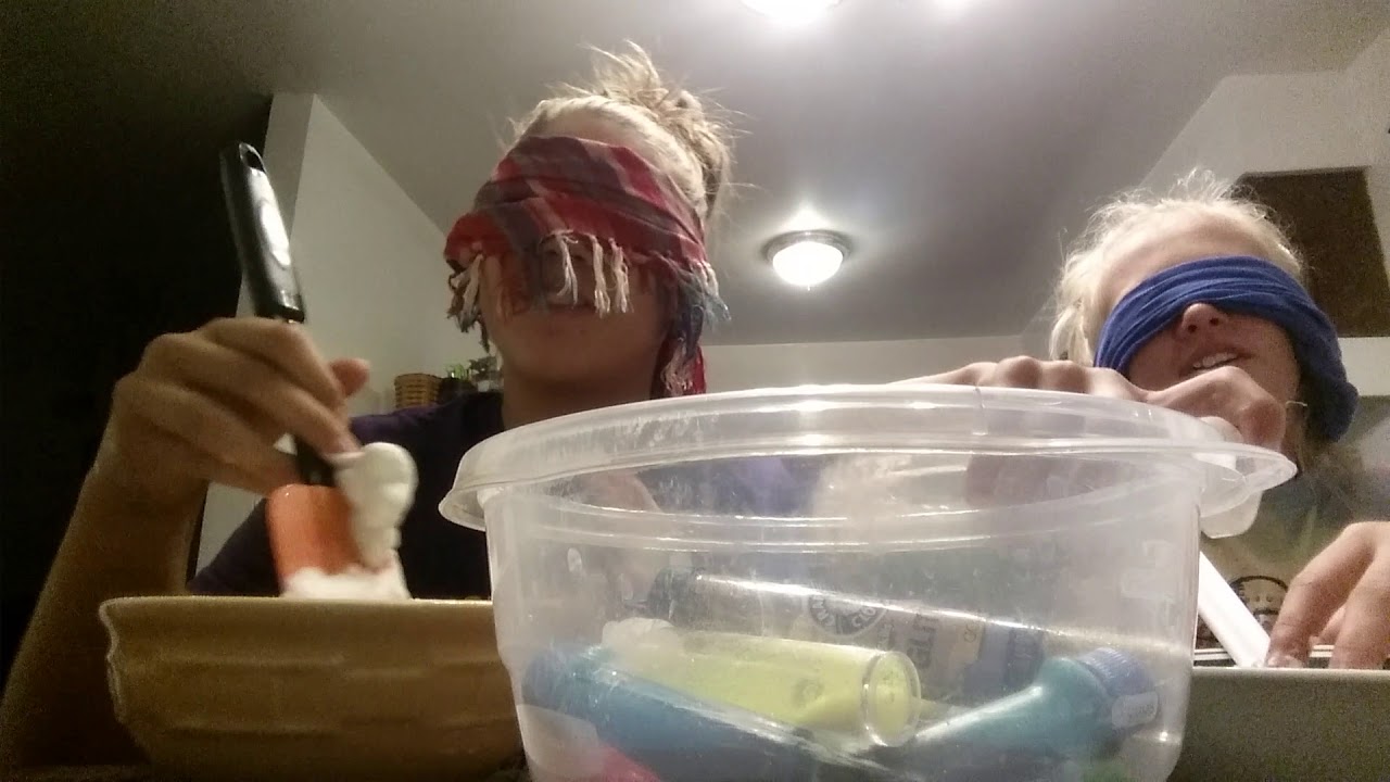Blindfold slime challenge - YouTube