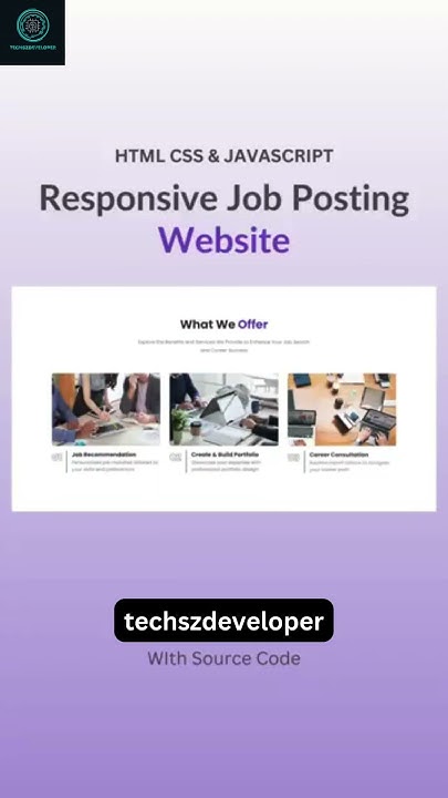 Responsive Job Posting Website Using HTML CSS & JAVASCRIPT#html#htmltrick#programming# ...