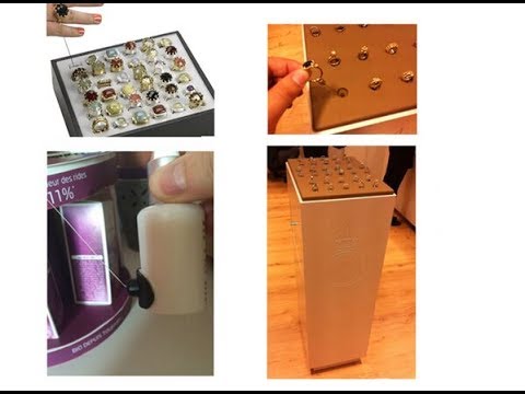 Ring display retractable anti-theft pull box ring holder display box ...