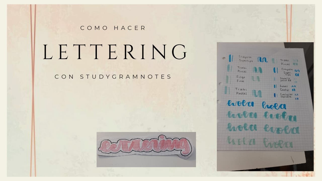 COMO HACER LETTERING- PRIMER VIDEO - YouTube