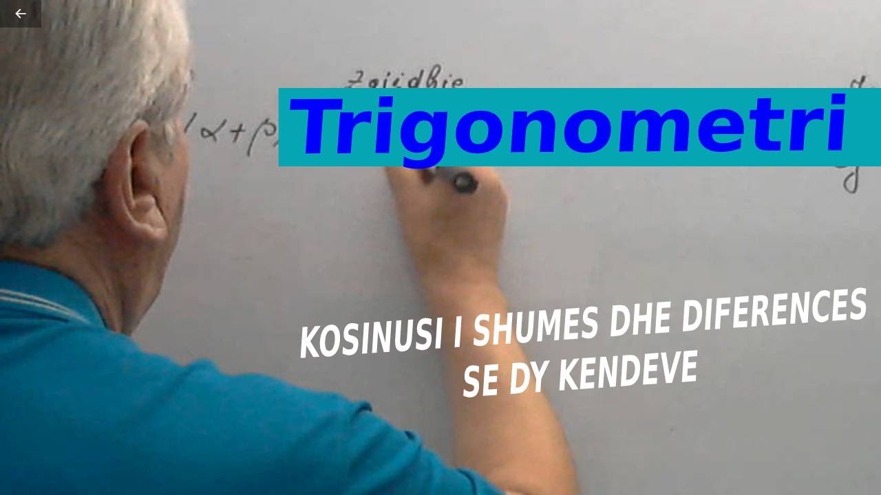 Trigonometri/ Kosinusi i shumes dhe diferences se dy kendeve - YouTube