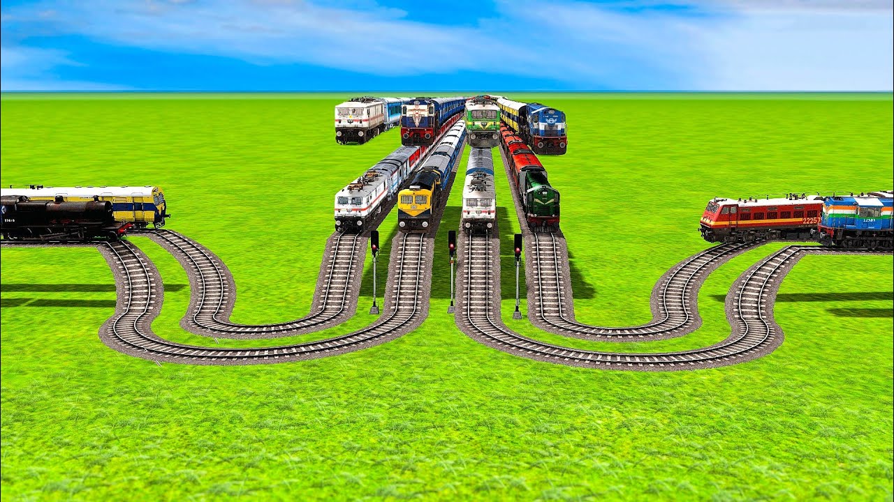 TWELVE FASTEST TRAINS VS ROUND SHAPE RAILROAD TRACKS & TRACK THAT LOOKS ...