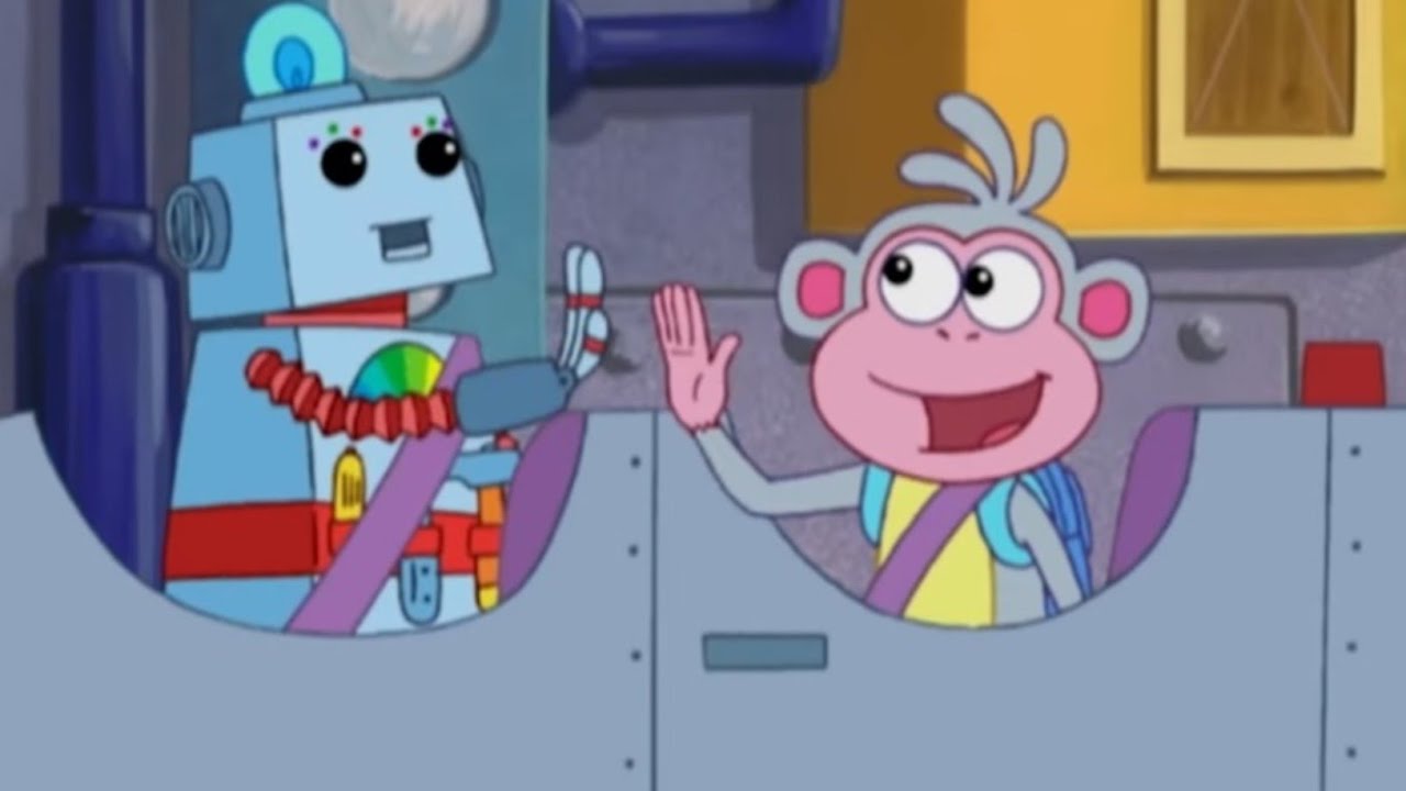 Dora the explorer painting | boots and robot drawing - YouTube