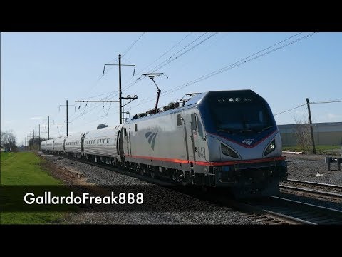 Fast Amtrak Keystones Along the Keystone Corridor - YouTube