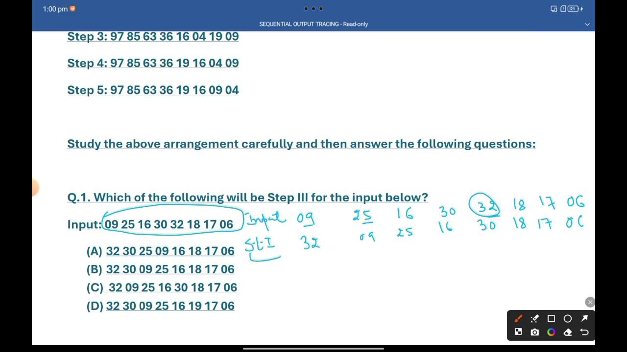 Sequential output tracing || Important for JKP constable SSC CGL, banking & other competitive ...