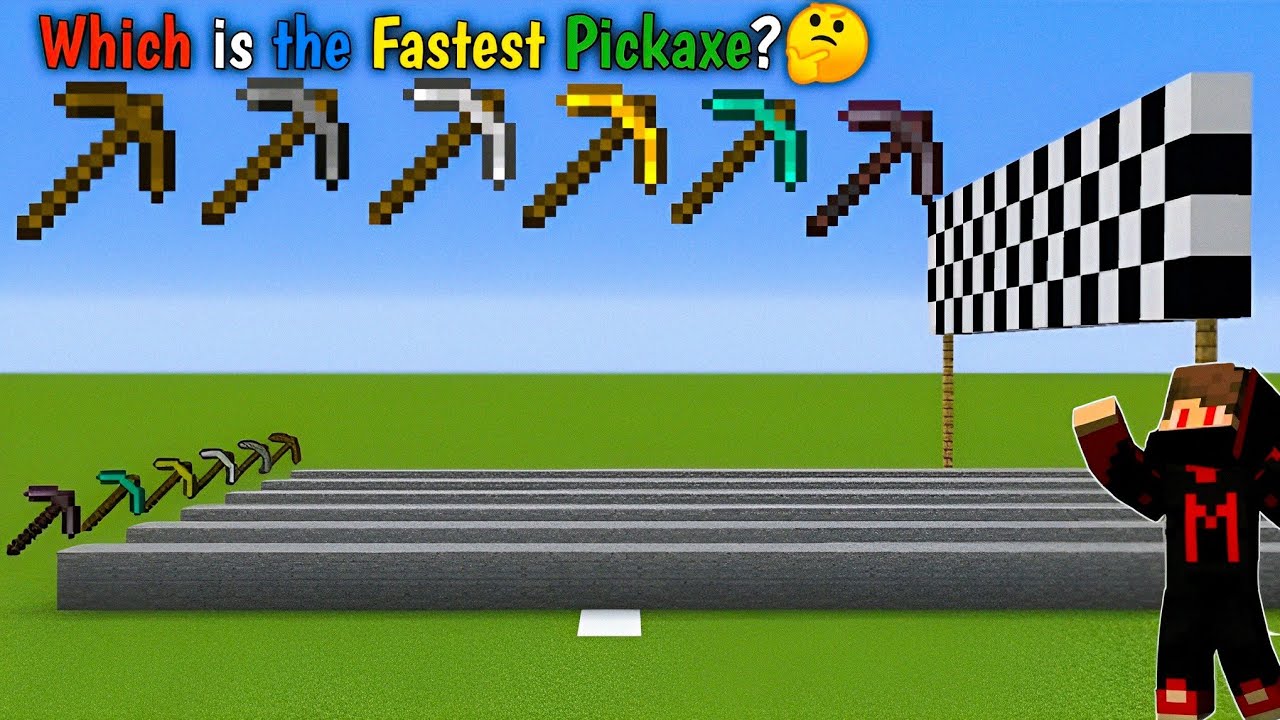 🤔Which is the Fastest Pickaxe in Minecraft? - YouTube