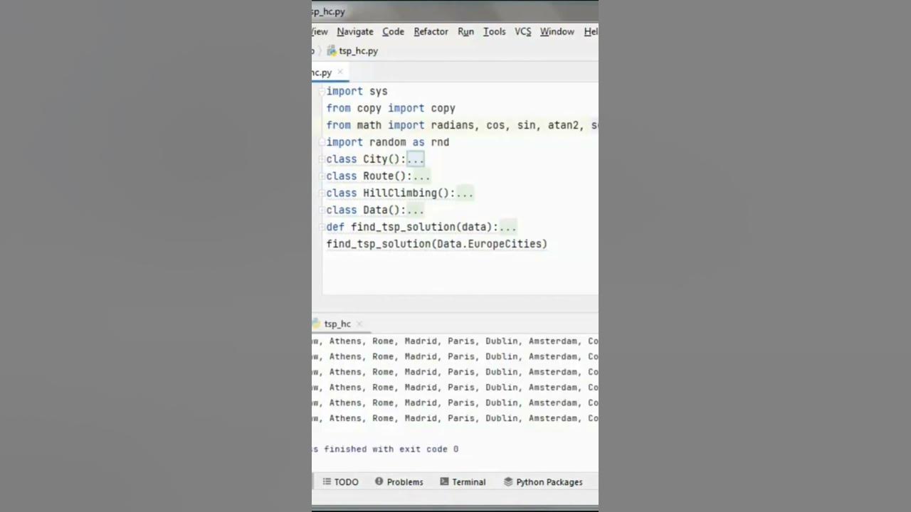 Traveling Salesman Problem + Hill Climbing + Python - YouTube