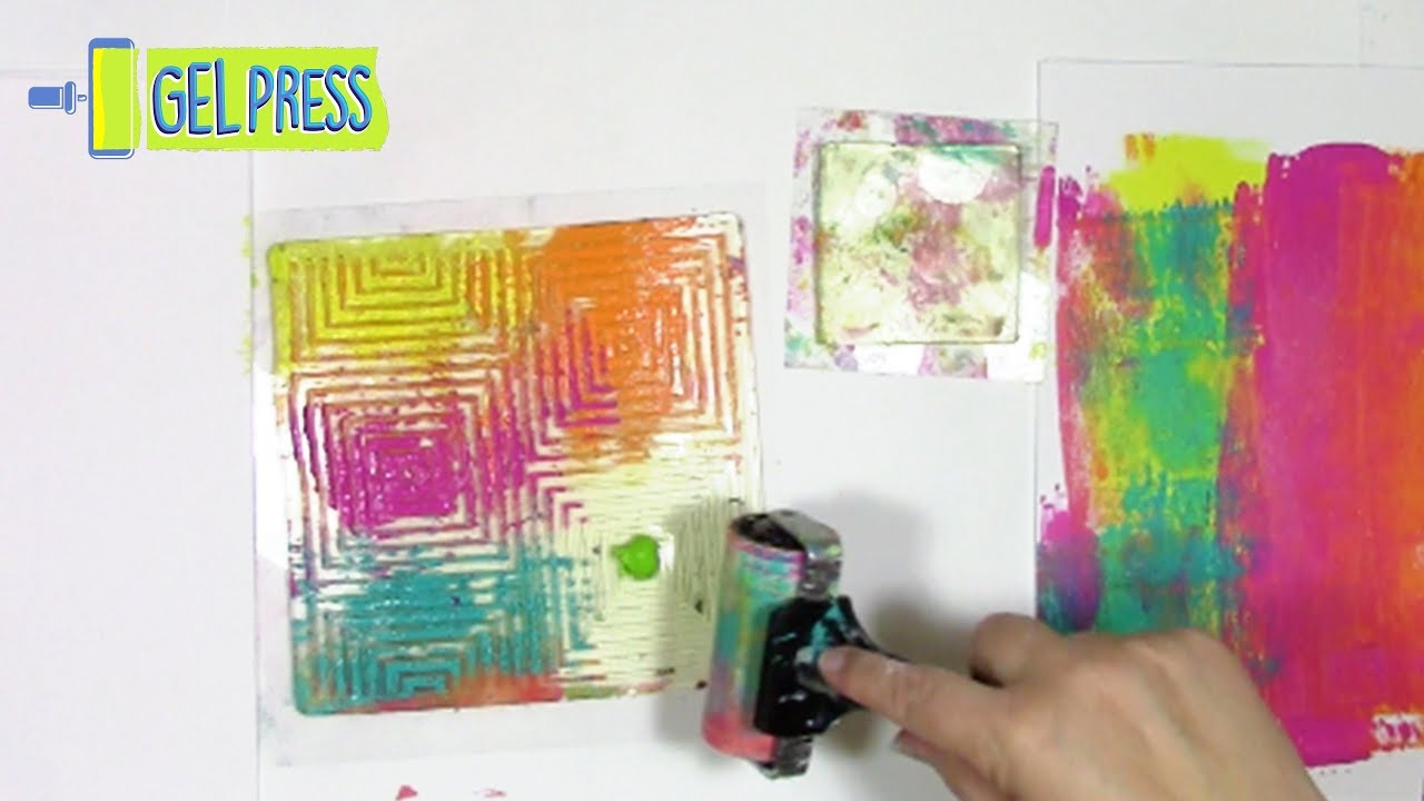 Using the Impressable Gel Plate with the Rainbow - YouTube