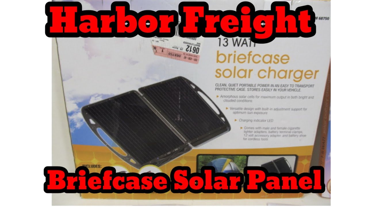 Harbor Freight 13 watt Solar Panel Briefcase Review - YouTube