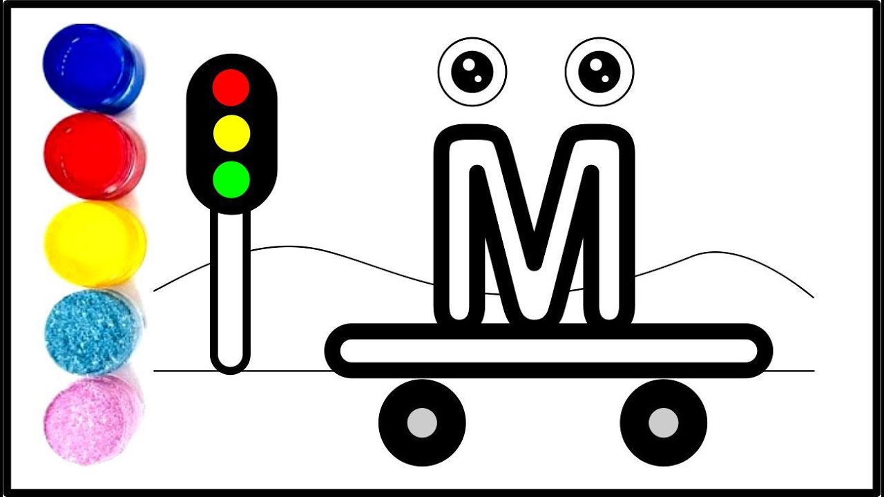 Letter M Drawing for Toddlers | ABC Letter M Drawing for Kids | Letter ...