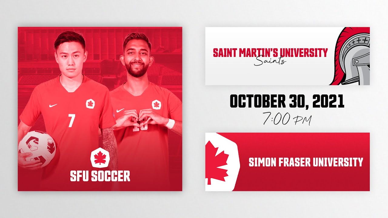 SFU Men's Soccer vs. Saint Martin's University - October 30th, 2021 ...