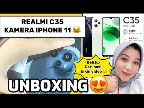 UNBOXING REALMI C35 KAMERA SEPERTI IPHONE 11 PRO | HP PERTAMA DARI DUIT ONLEN😭 - YouTube