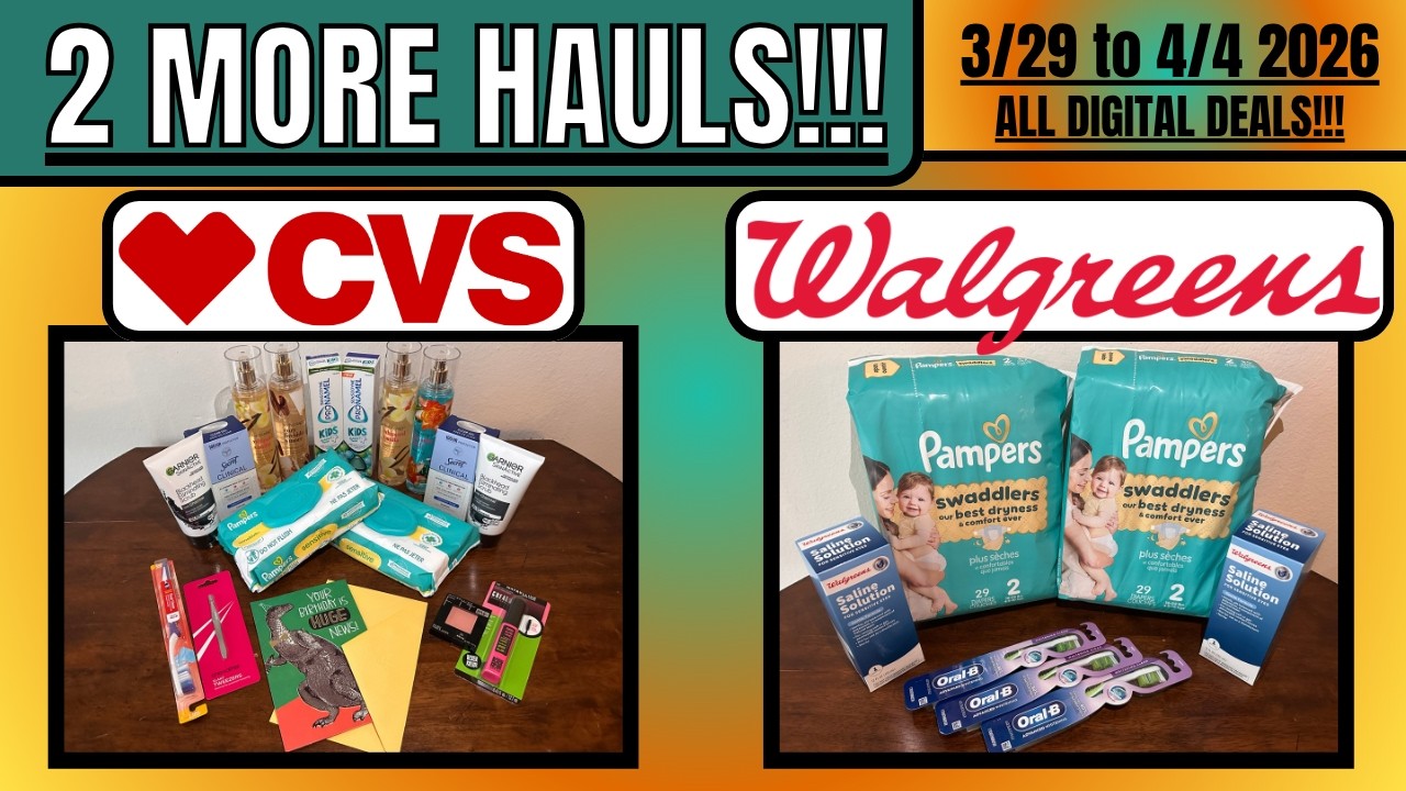 CVS & Walgreens Haul 3/29/26 to 4/4/26 - All Digital Deals!!! - Easy ...