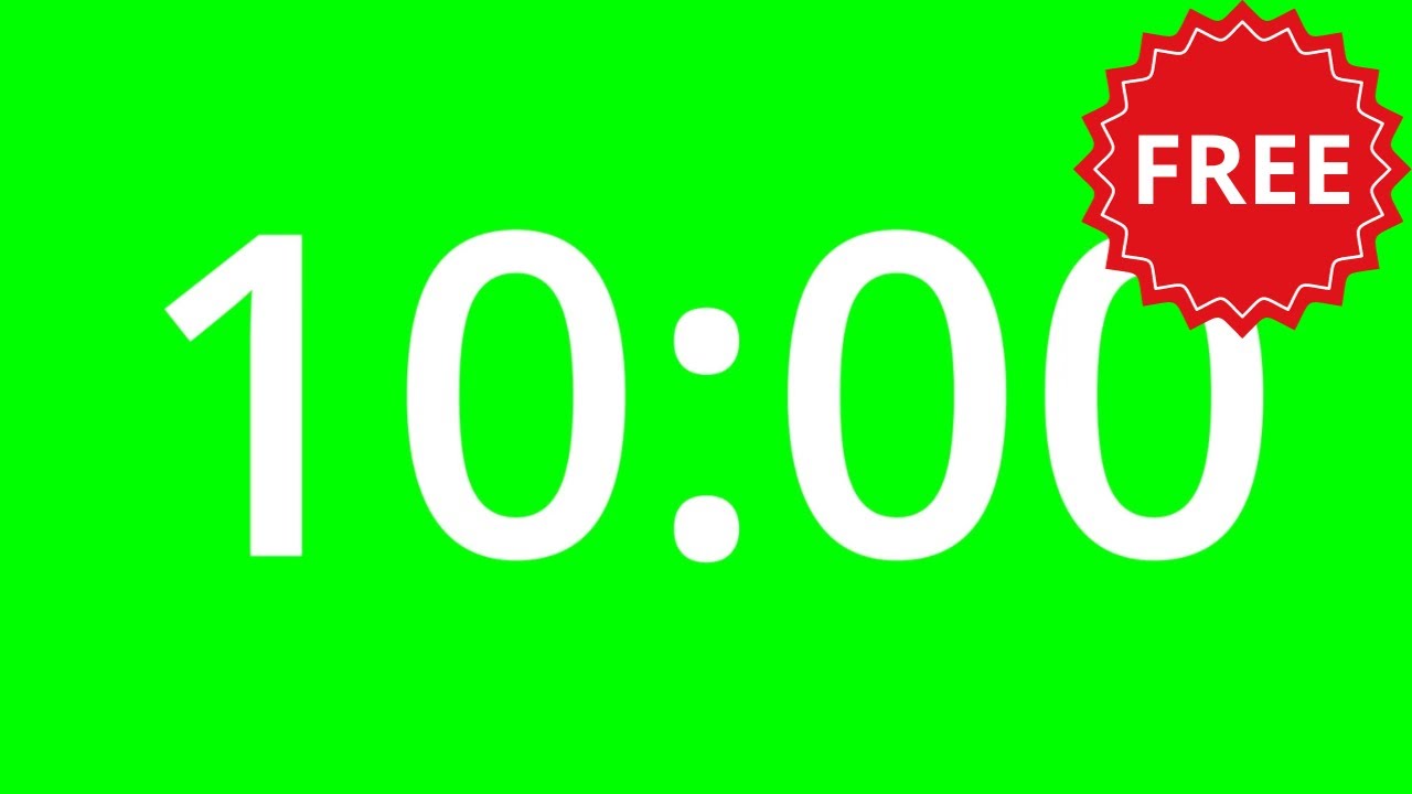 10 Minute Timer | Green Screen | No Copyright - YouTube