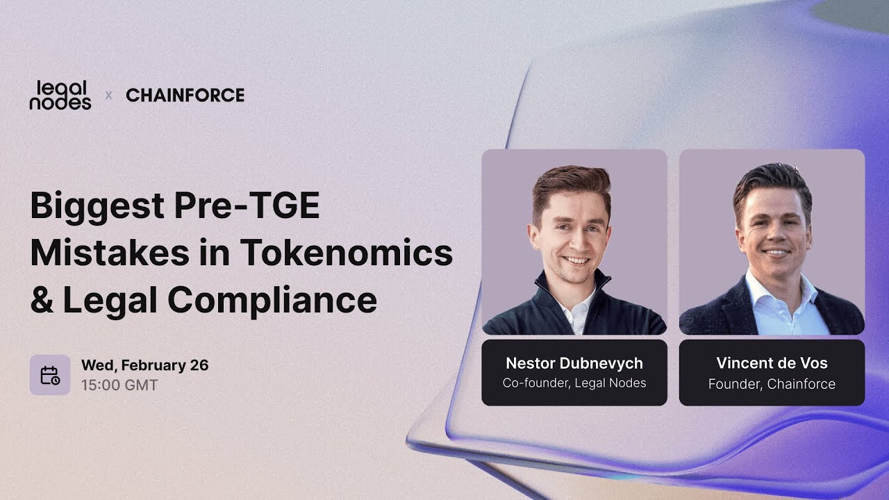Biggest Mistakes Founders Make Pre-TGE in Tokenomics & Legal Compliance (Legal Nodes ...