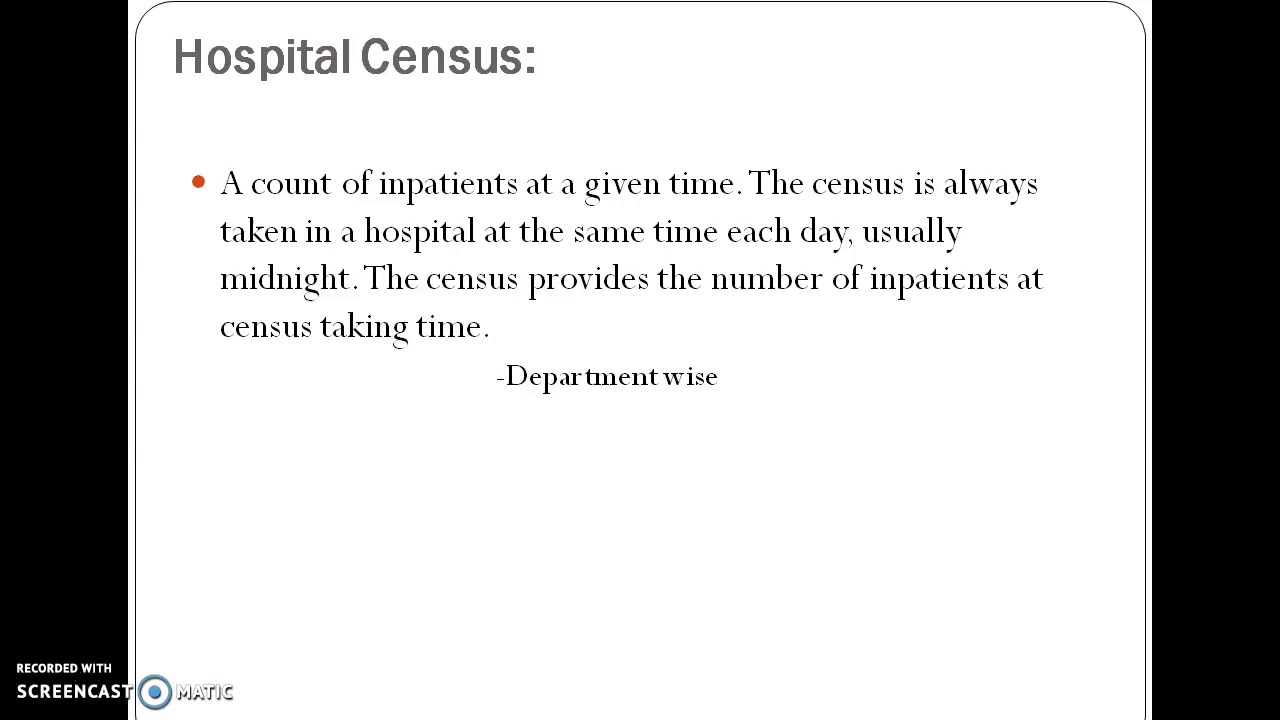 Hospital Census part 1 - YouTube