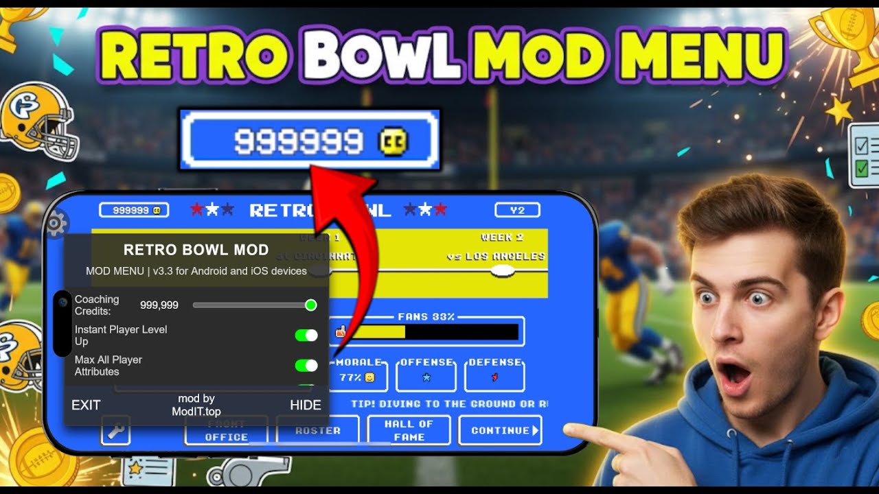 Retro Bowl Hack Unlimited Coaching Credits Works on iOS and Android ...