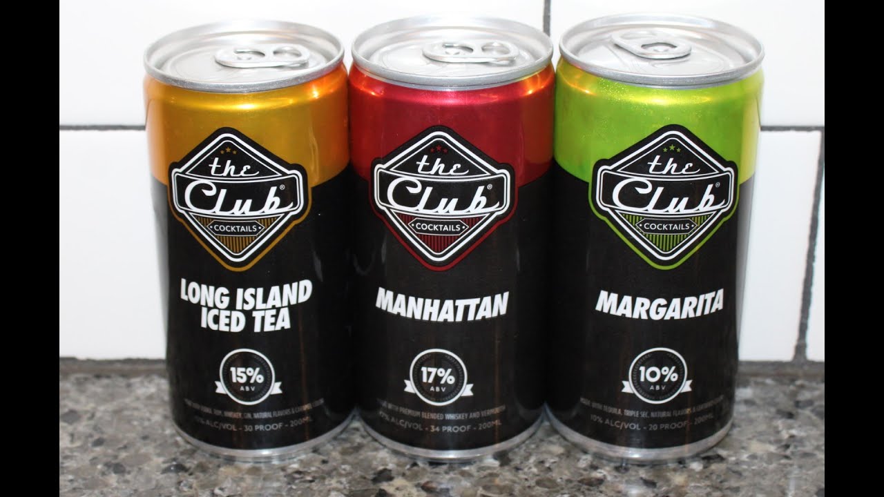 The Club Cocktails: Long Island Iced Tea, Manhattan & Margarita Review ...