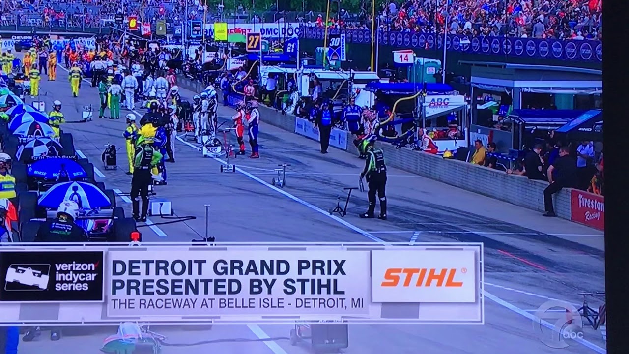 Pace Car Driver at Detroit Grand Prix crashes ZR1 Corvette - YouTube