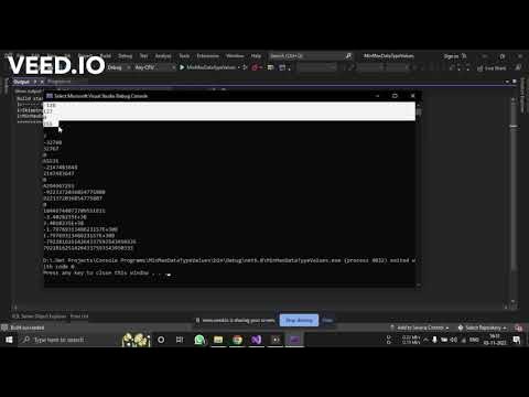 DataTypes And Its Min Max Values In C# | Dot Net Console Programming | Video - 3 - YouTube