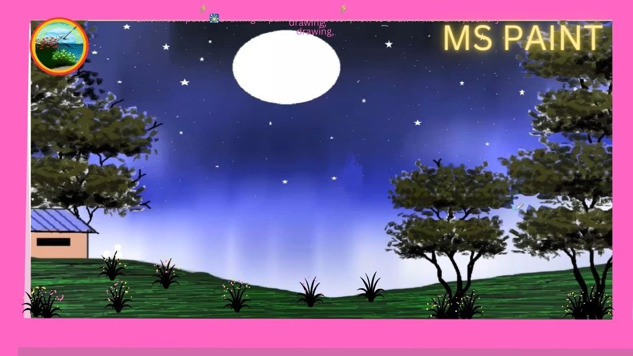🌾Paint in computer🌾Drawing in paint in computer ,How to Draw in Ms ...