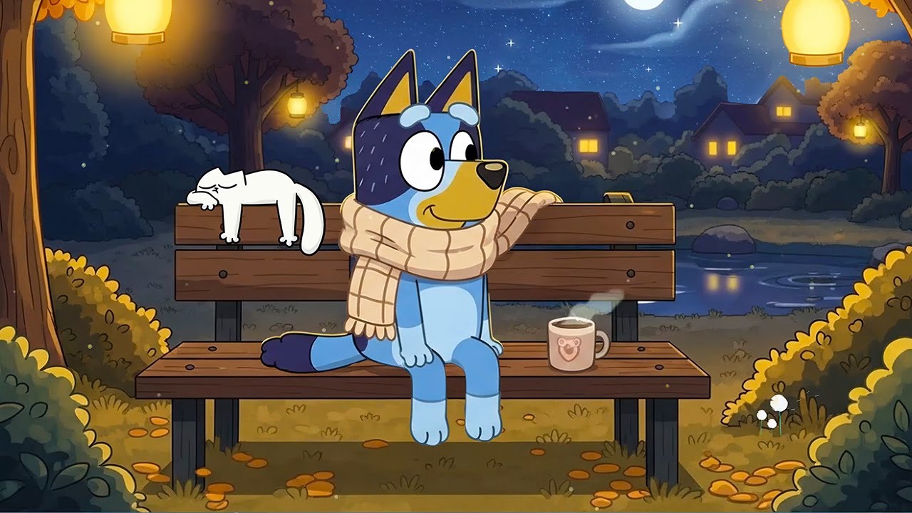 Bluey's Cozy Autumn Evening 🍂 Calming Lofi for Stress Relief & Finding ...