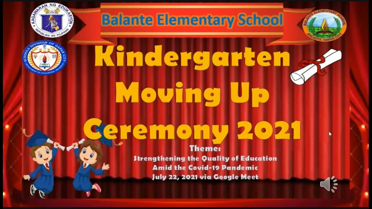 BES-KINDERGARTEN VIRTUAL MOVING-UP CEREMONY JULY 22, 2021 - YouTube