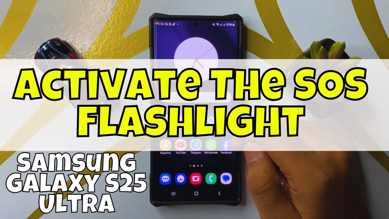 How to Activate The SOS Flashlight Samsung Galaxy S25 Ultra - YouTube