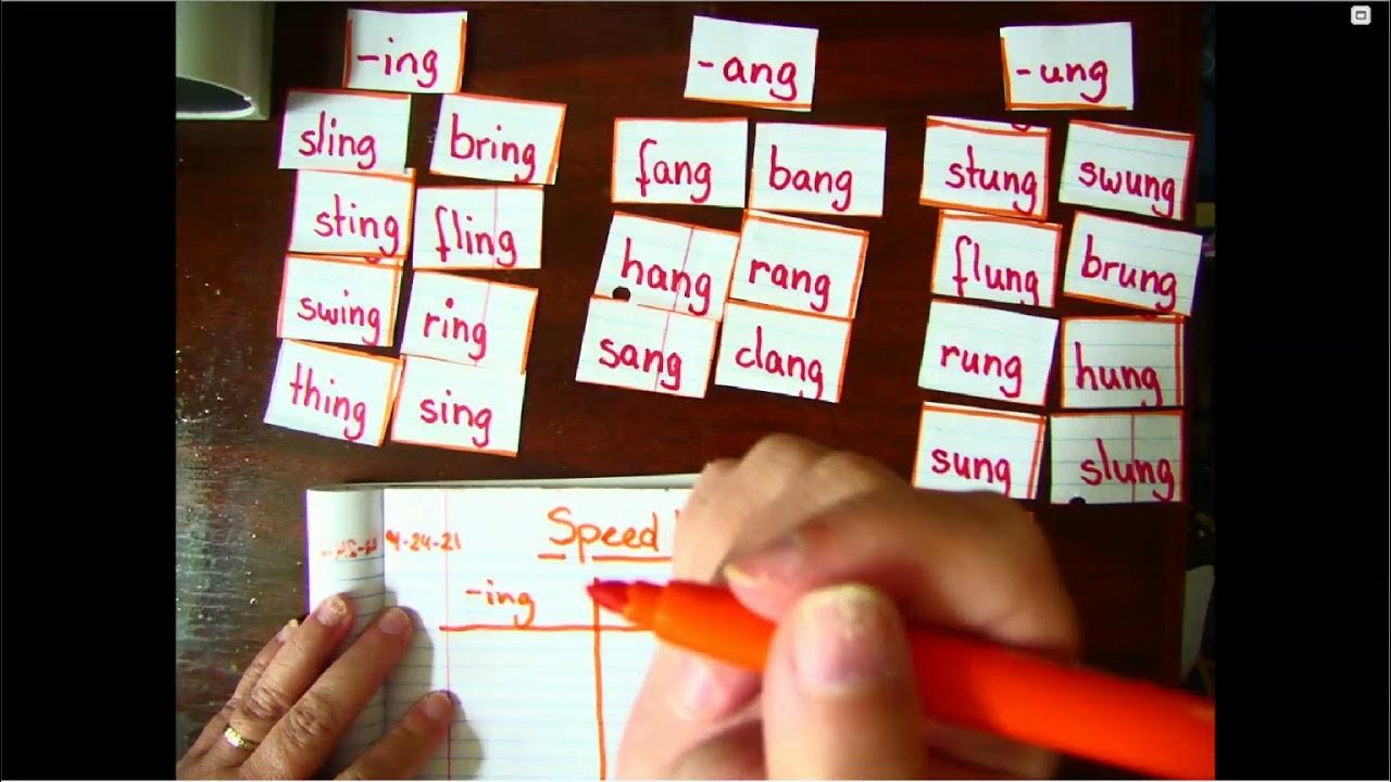 CCS Word Sort 59, -ing, -ang, -ung, Speed Write, Day 8 - YouTube