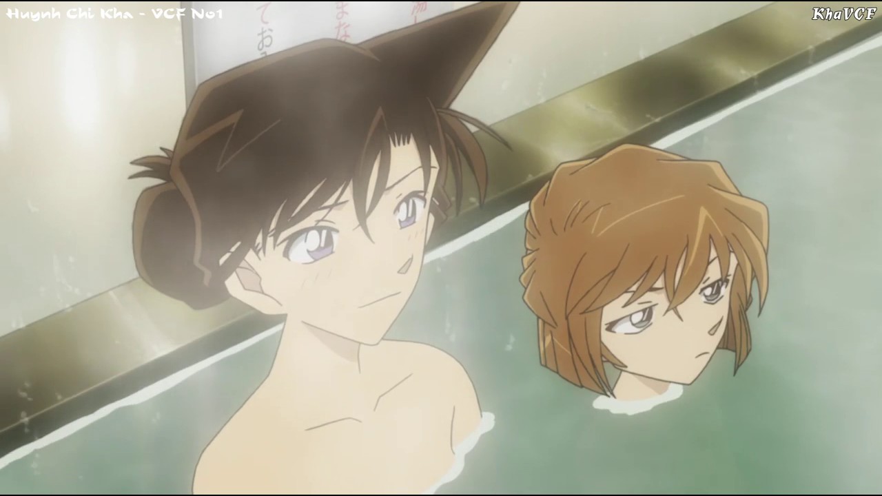 Ran vs Haibara tắm chung đến nổi Conan cũng phải ghen tị - YouTube