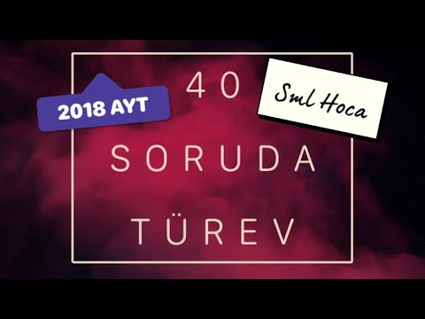 40 SORUDA TÜREV MATEMATİK SORU ÇÖZÜMÜ YKS AYT