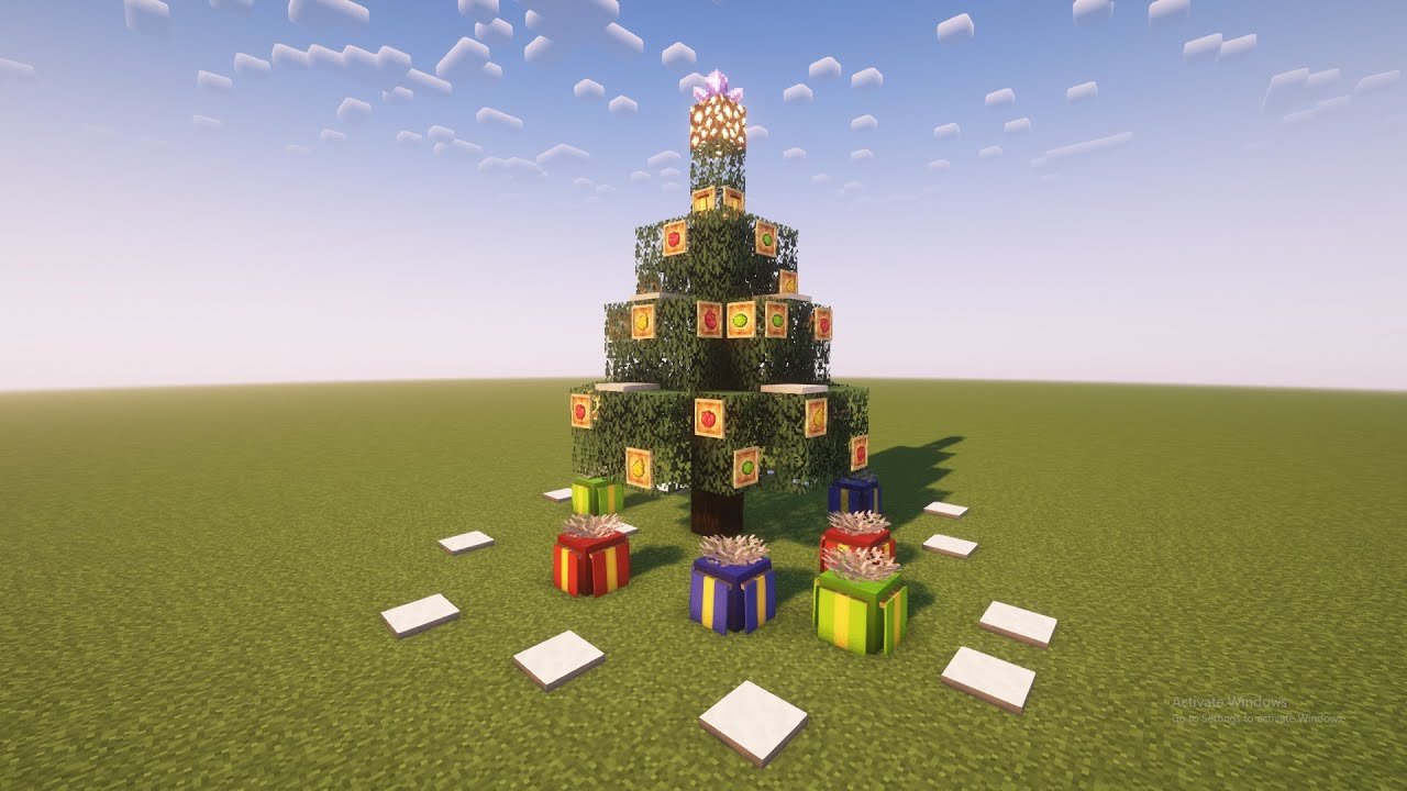 How To Build A Christmas Tree In Minecraft | Minecraft Tutorial - YouTube