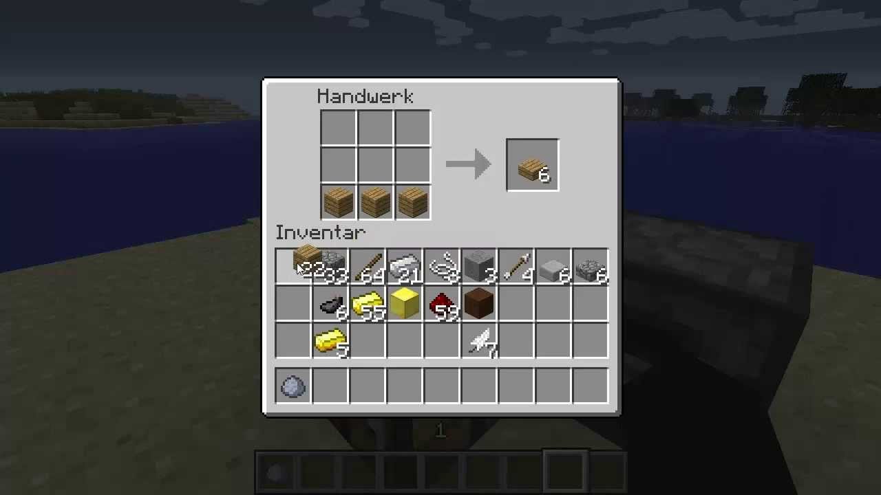How To Minecraft - Oak Wood Slab - YouTube