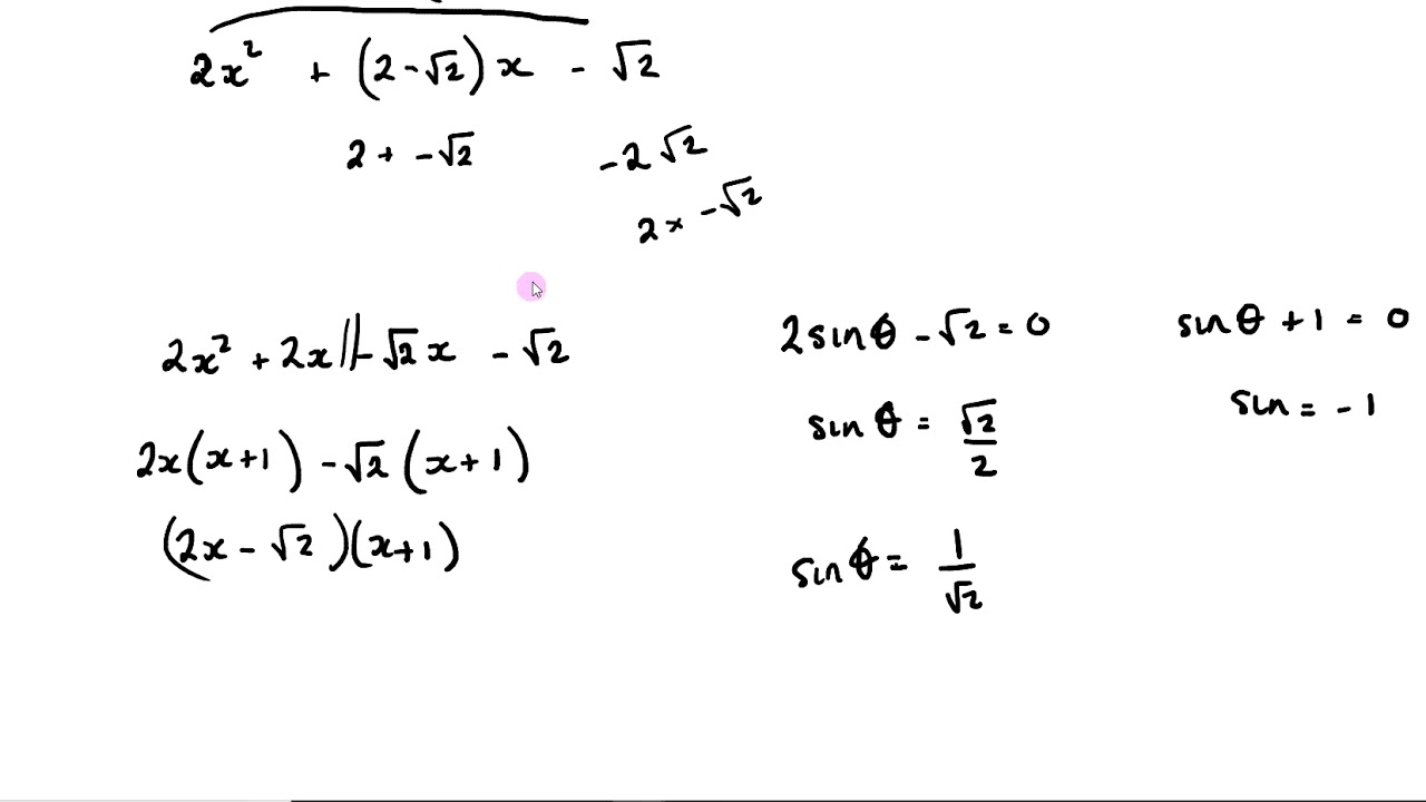 M5 Solving trig equations in different forms - YouTube