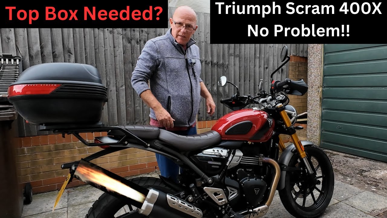Triumph Scrambler 400X Fit Rack and Givi Universal Monokey Monolock Mount Plate # ...