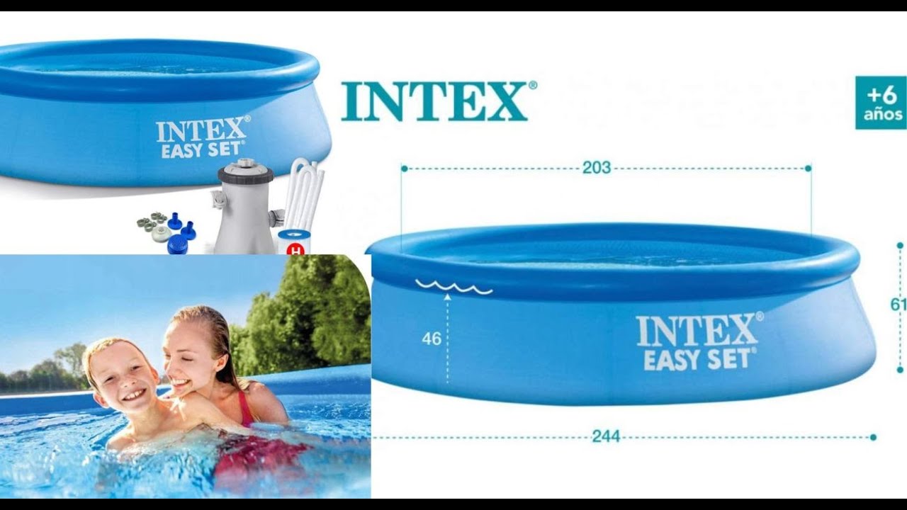Бассейн надувной Intex 28108 Easy Set Диаметр 244 x Высота 61см обзор ...