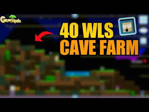 40WLS CAVE FARM IN GROWTOPIA - YouTube