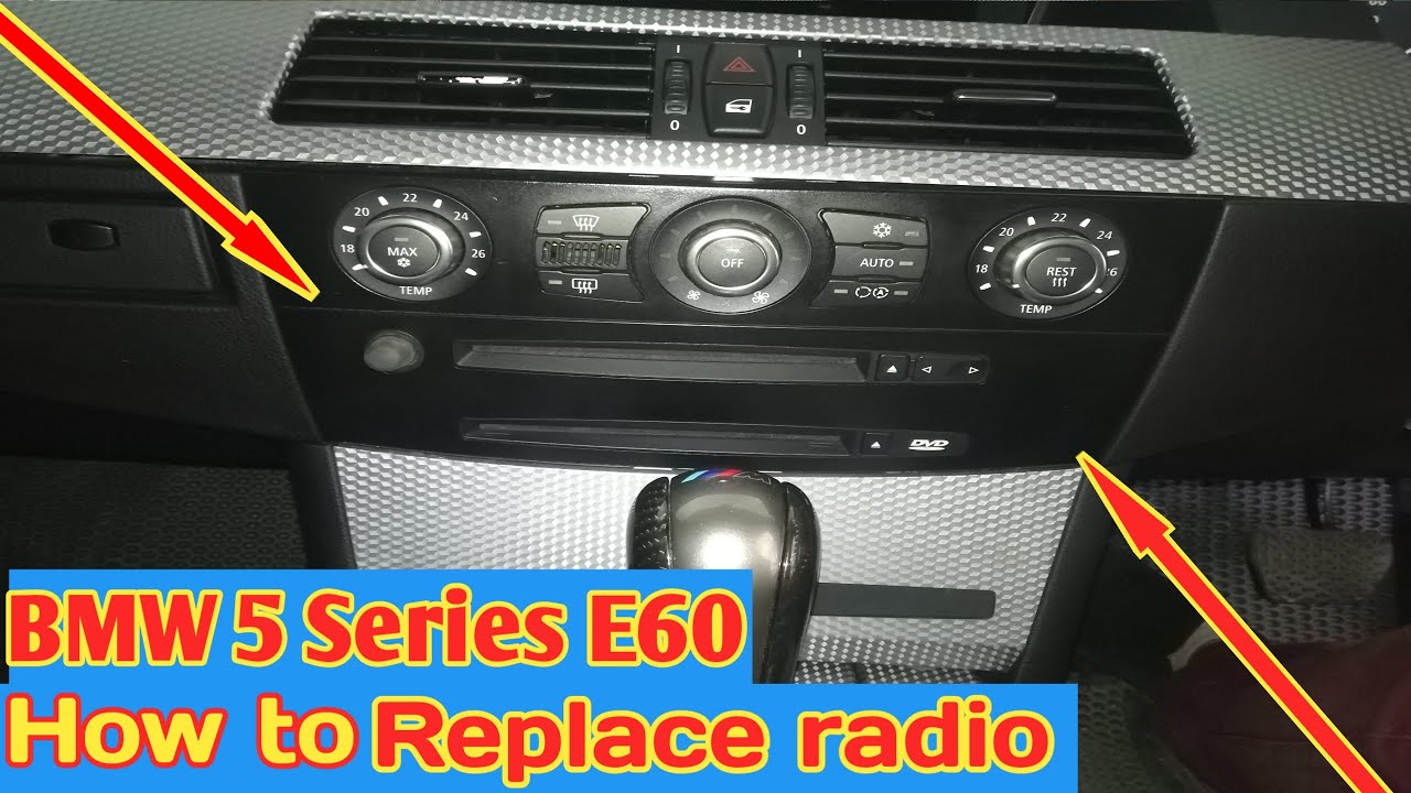 How to replace radio CD player from BMW E60,5 series - YouTube
