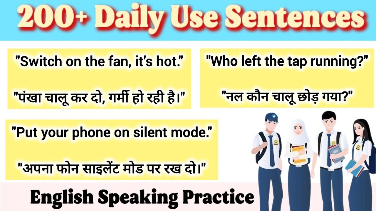 100 daily use sentences, english speaking practice class/daily english ...