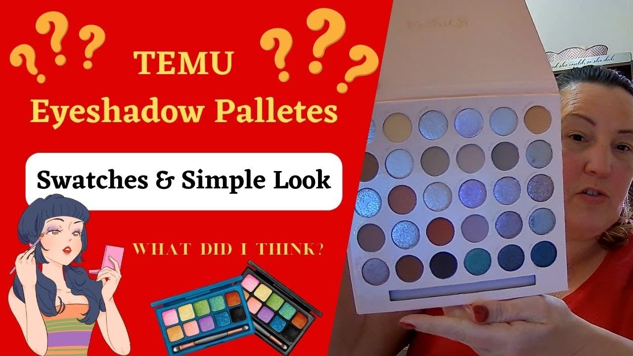 TEMU Eyeshadow Palettes - Swatches and Sharing My Opinion - YouTube