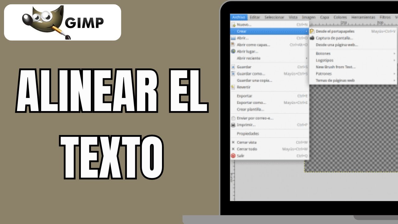 Cómo Alinear El Texto En GIMP - YouTube