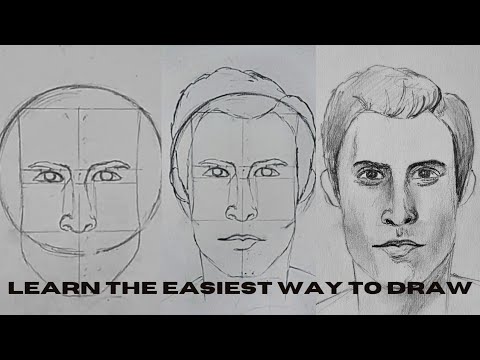 How to draw a human face|| Easiest way to draw a face - YouTube
