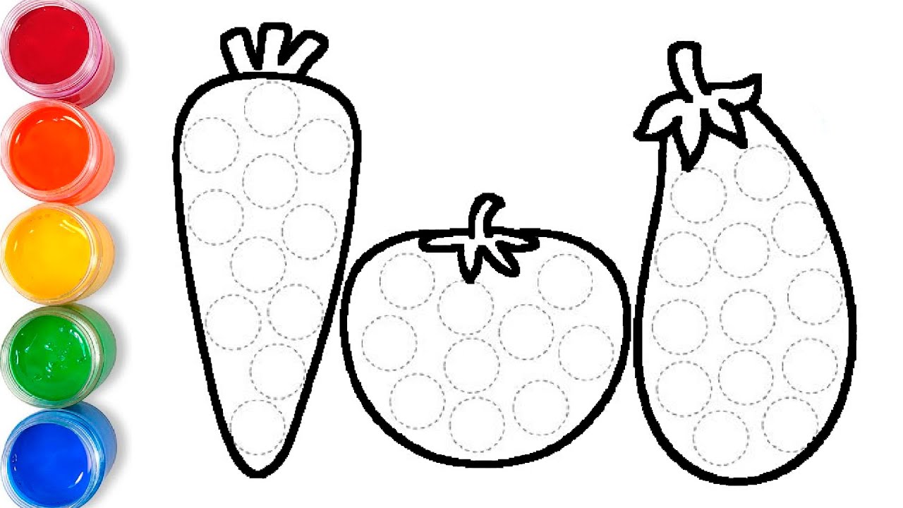 Bolalar uchun MEVALAR rasm chizish \ DrawING FRUITS for kids \ Dibujar ...