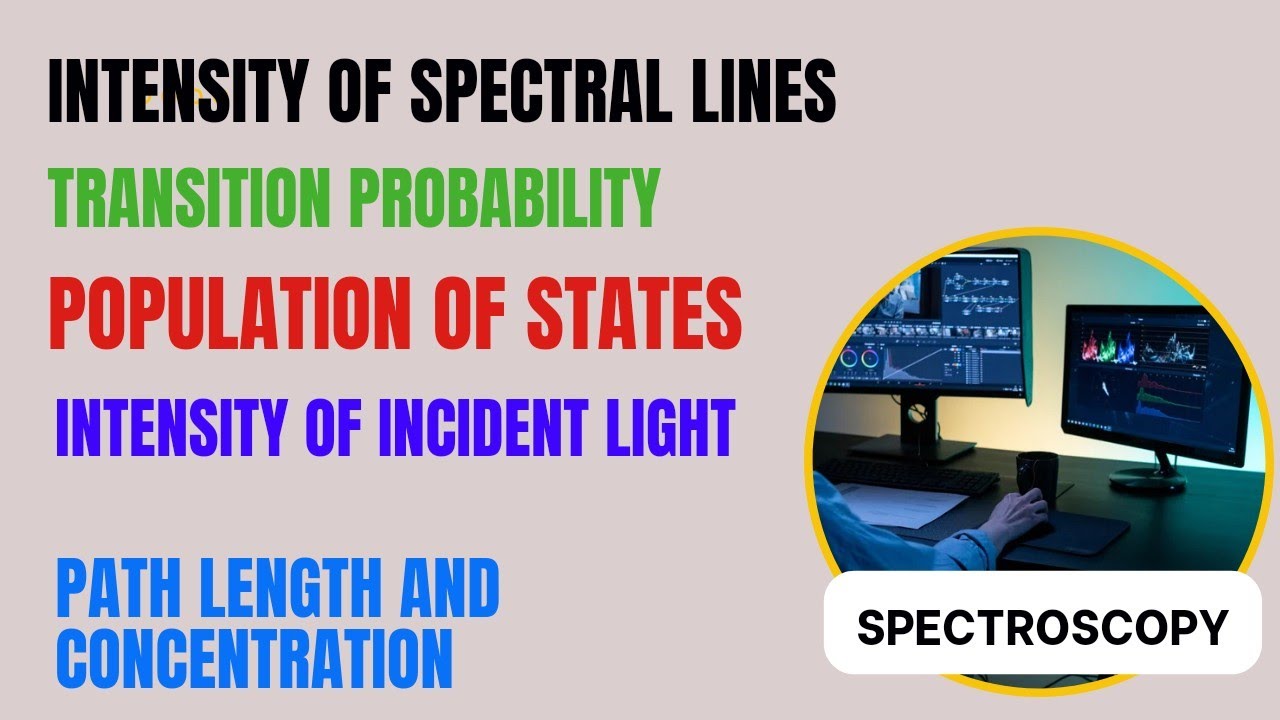 Lec-7| Intensity of spectral lines| Transition Probability| Population ...