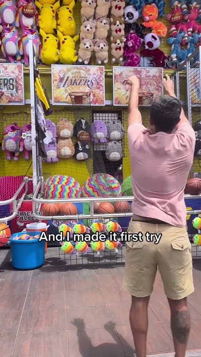 I beat the rigged Basketball Carnival Game on the first try! #shorts #basketball - YouTube