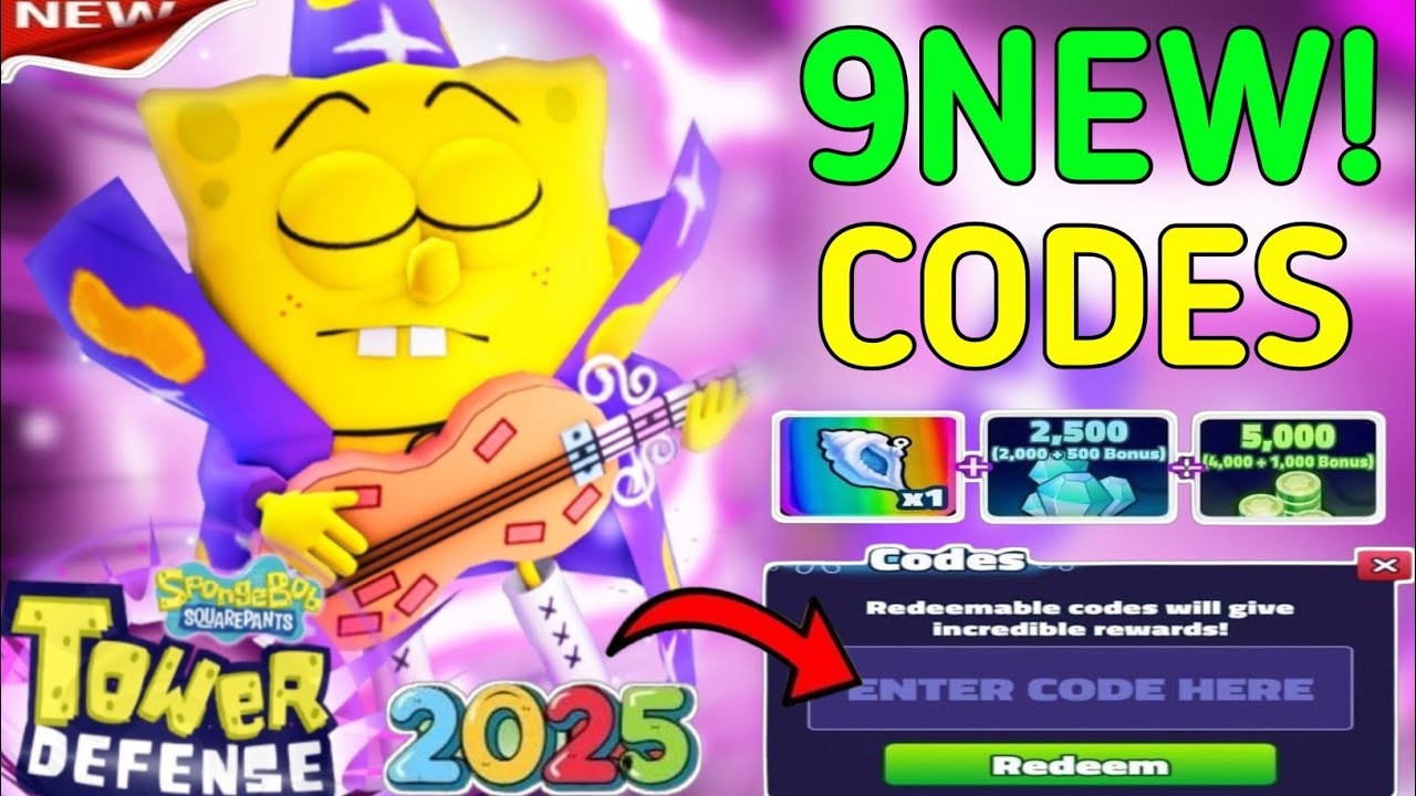 ⚔️ NEW ⚔️ SPONGEBOB TOWER DEFENSE CODES 2025 - SPONGEBOB ROBLOX CODES ...