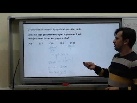 MATEMATİK 9 SINIF TYT YAŞ PROBLEMLERİ